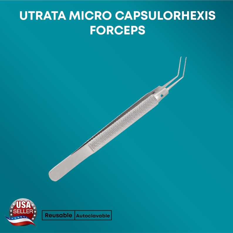Utrata Micro Capsulorhexis Forceps 11mm Shanks Serrated Ophthalmic ...