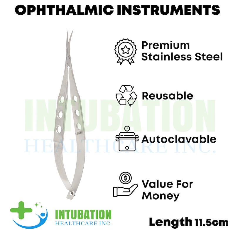 Westcott Tenotomy Scissors Small Blade Curved Surgical Eye Tools ...