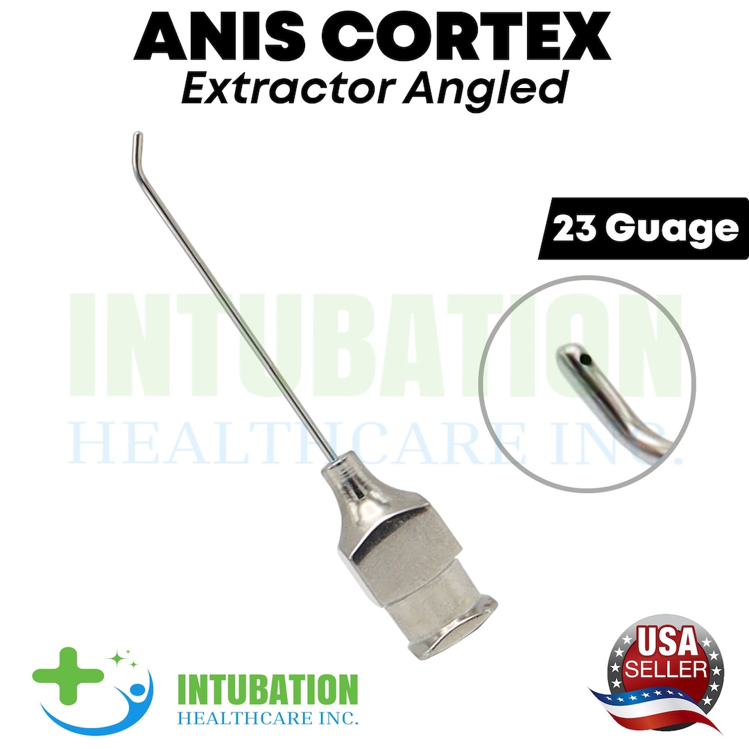 Anis Cortex Extractor 23 Ga Cannula Angled Ophthalmic Cannulas Tools ...