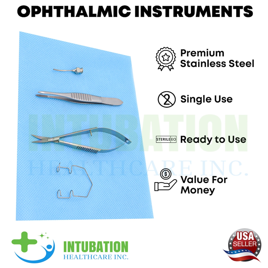 Lid Speculum Moorfeild Forceps Anesthesia Cannula Castroviejo Scissor ...