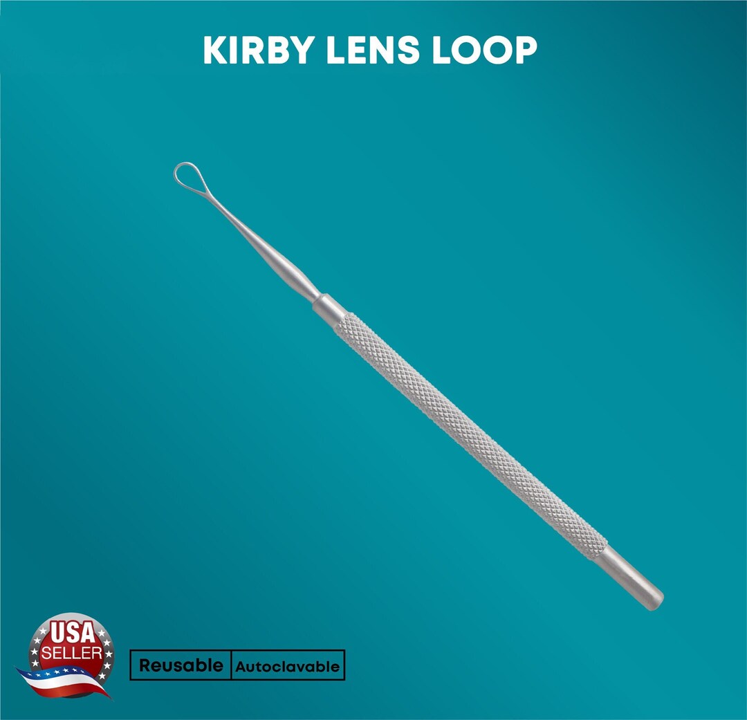 Kirby Lens Loop Round Handle Premium Stainless Steel Eyelid Ophthalmic ...