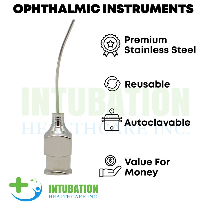 Stevens Sub Tenon Anesthesia Cannula 23 Ga Side Hole Curved Ophthalmic ...