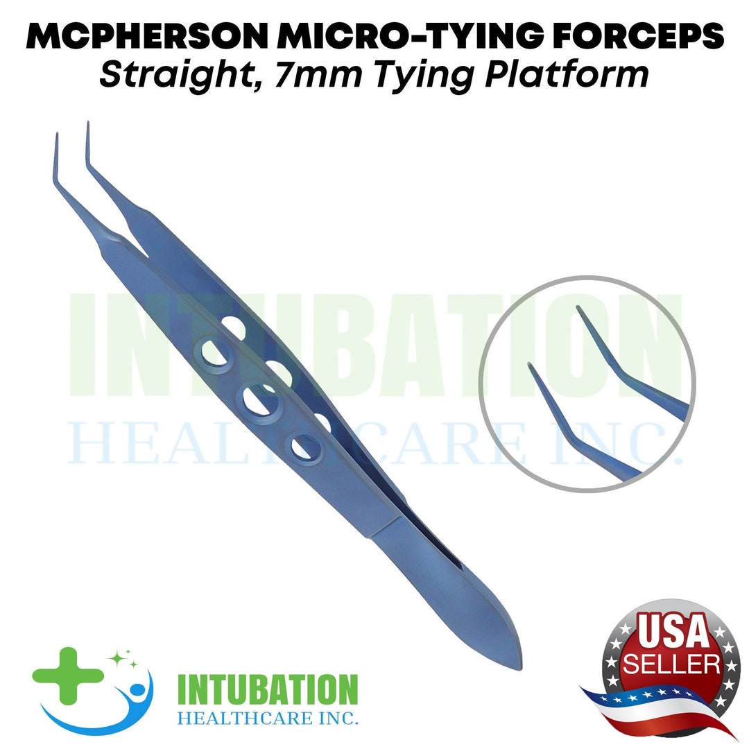 Mcpherson Micro Tying Forceps Angled 7mm Tying Platform Tweezers ...