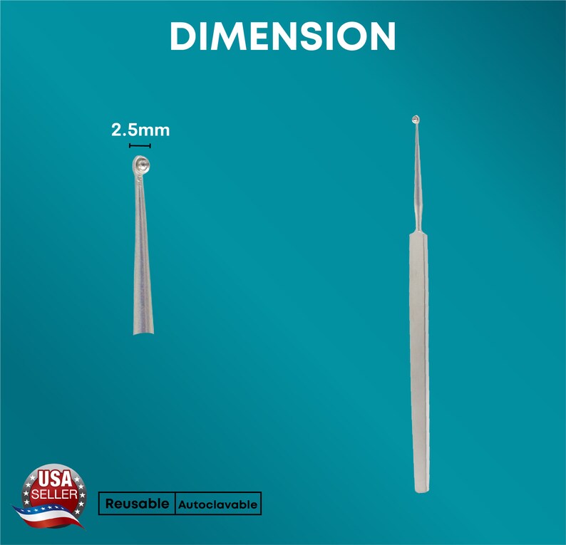 Herba Chalazion Curette 2.5mm Fig. 3 Premium Stainless Steel Surgical ...