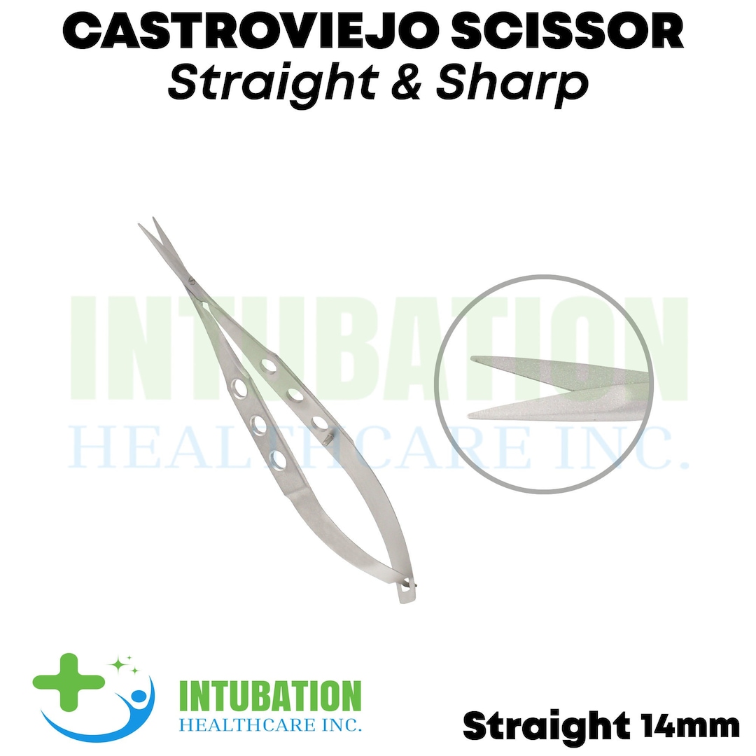 Castroviejo Scissor Straight 14mm Sharp Blade Surgical Eye Tools ...