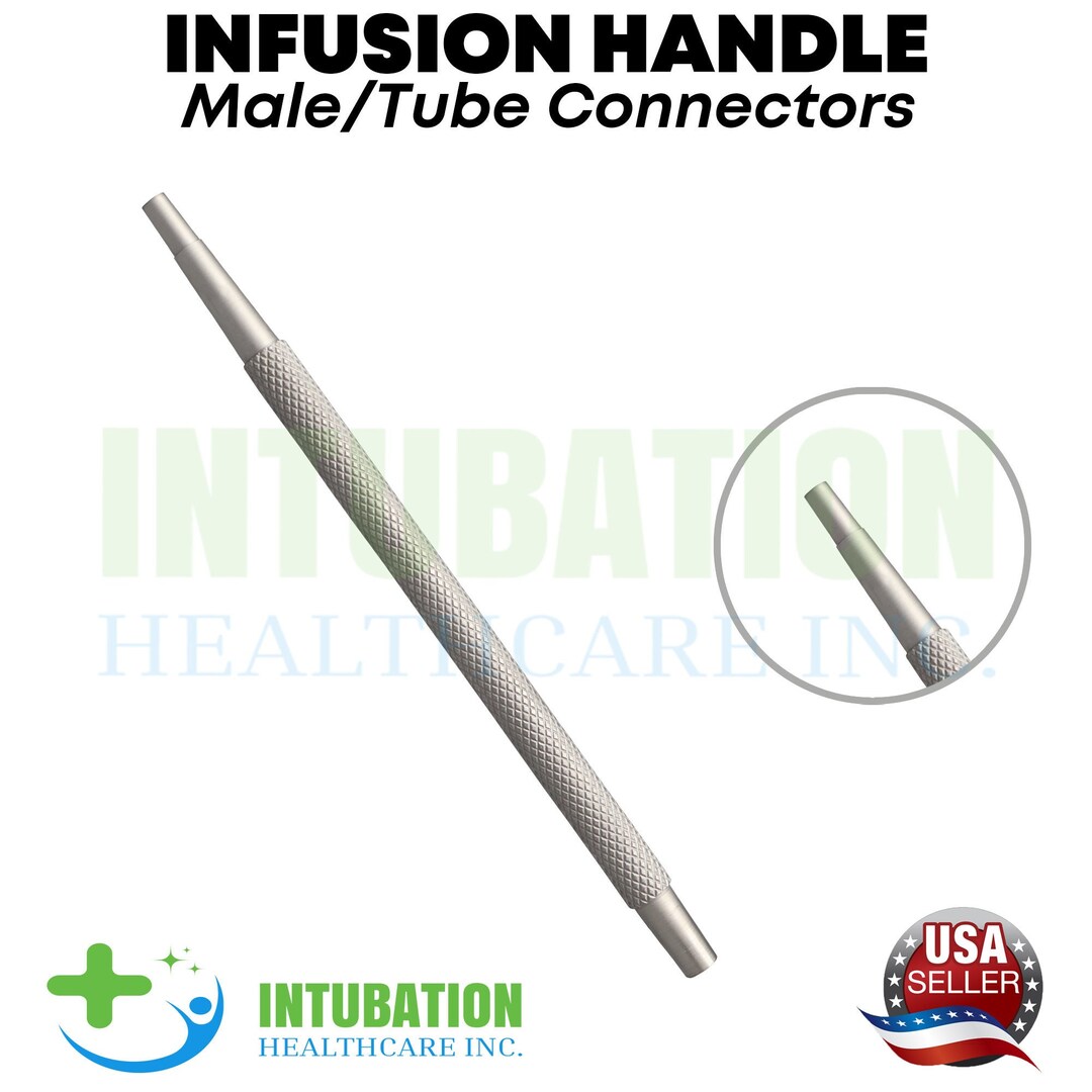 Infusion Handle Male Tube Connectors Handpiece Serrated Grip Surgical ...