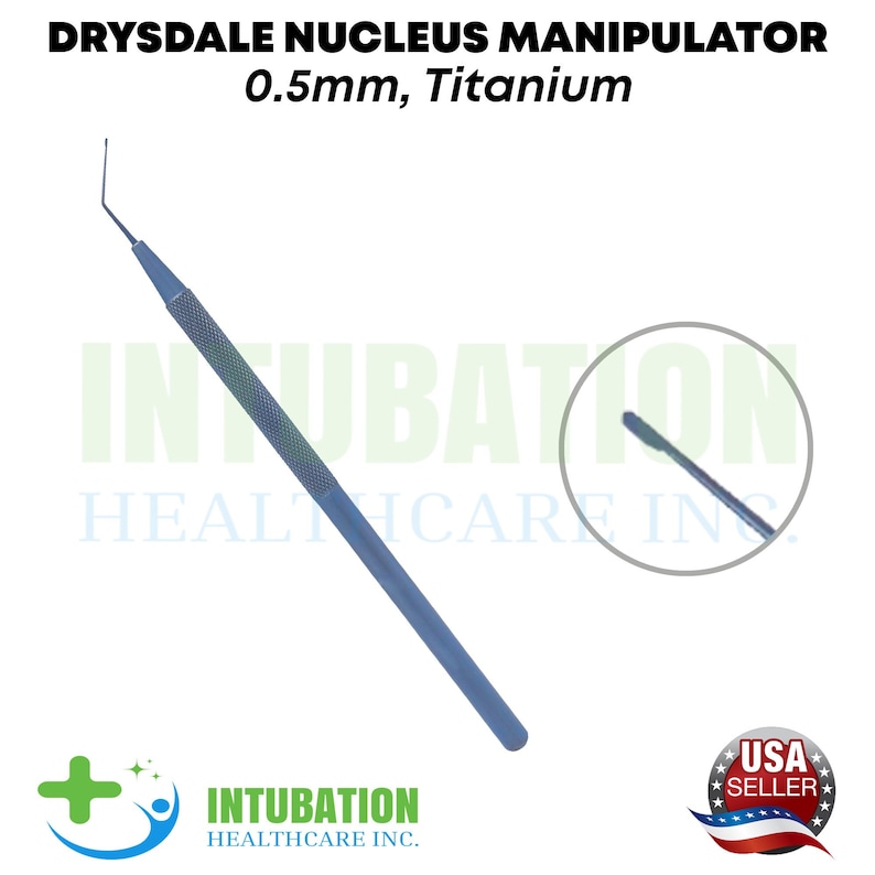 Drysdale Nucleus Manipulator Hook 0.5mm Titanium Surgery Ophthalmic Eye ...