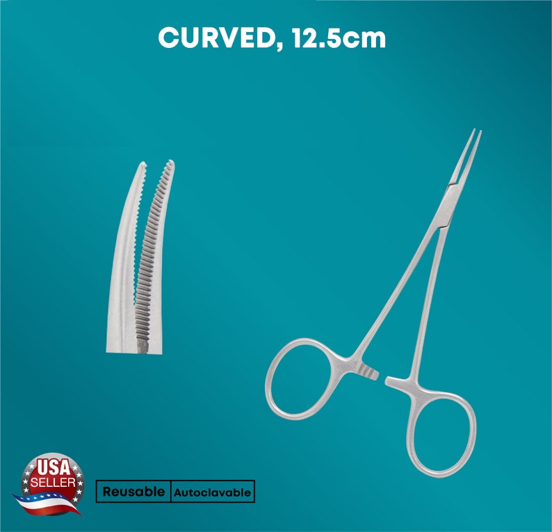 Halstead Locking Mosquito Homeostatic Curved Forceps Surgical Dental ...