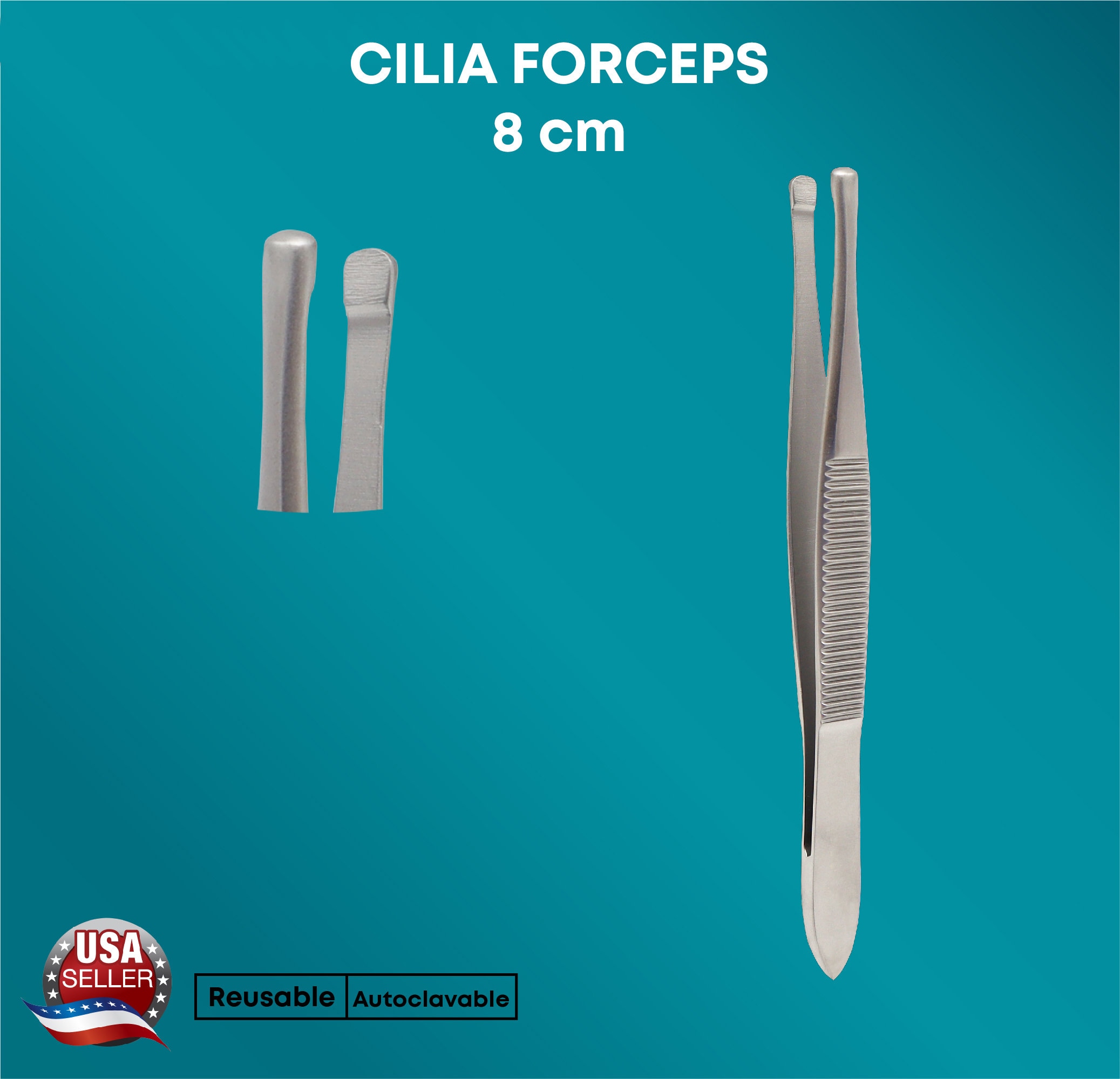Beer Cilia Forceps 8cm Stainless Steel Barraquer Eye Ophthalmic Use ...