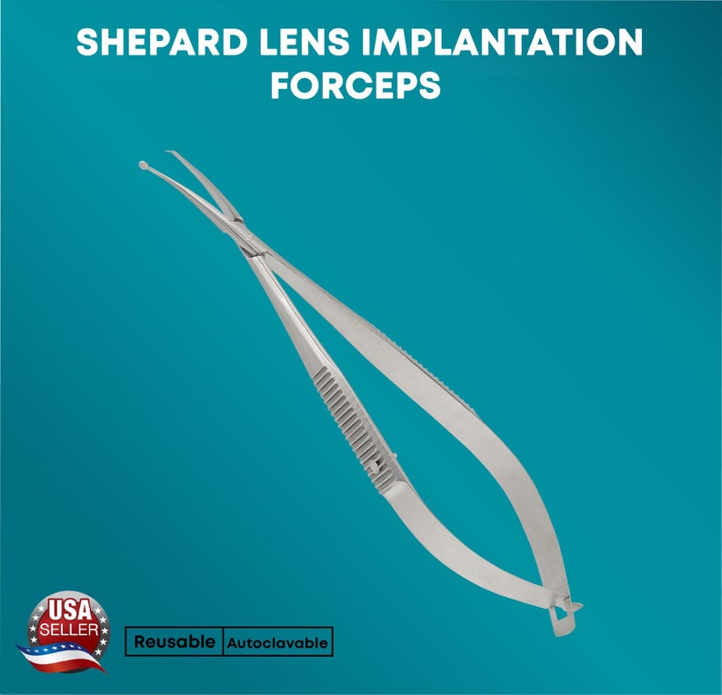 Shepard Lens Implantation Forceps 2mm Tip Dia Curved Ophthalmic ...