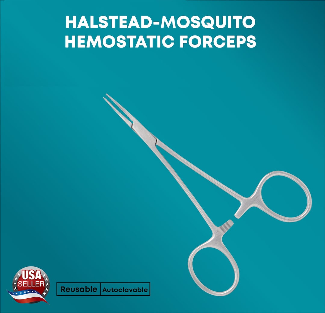 Halstead Locking Mosquito Homeostatic Curved Forceps Surgical Dental ...