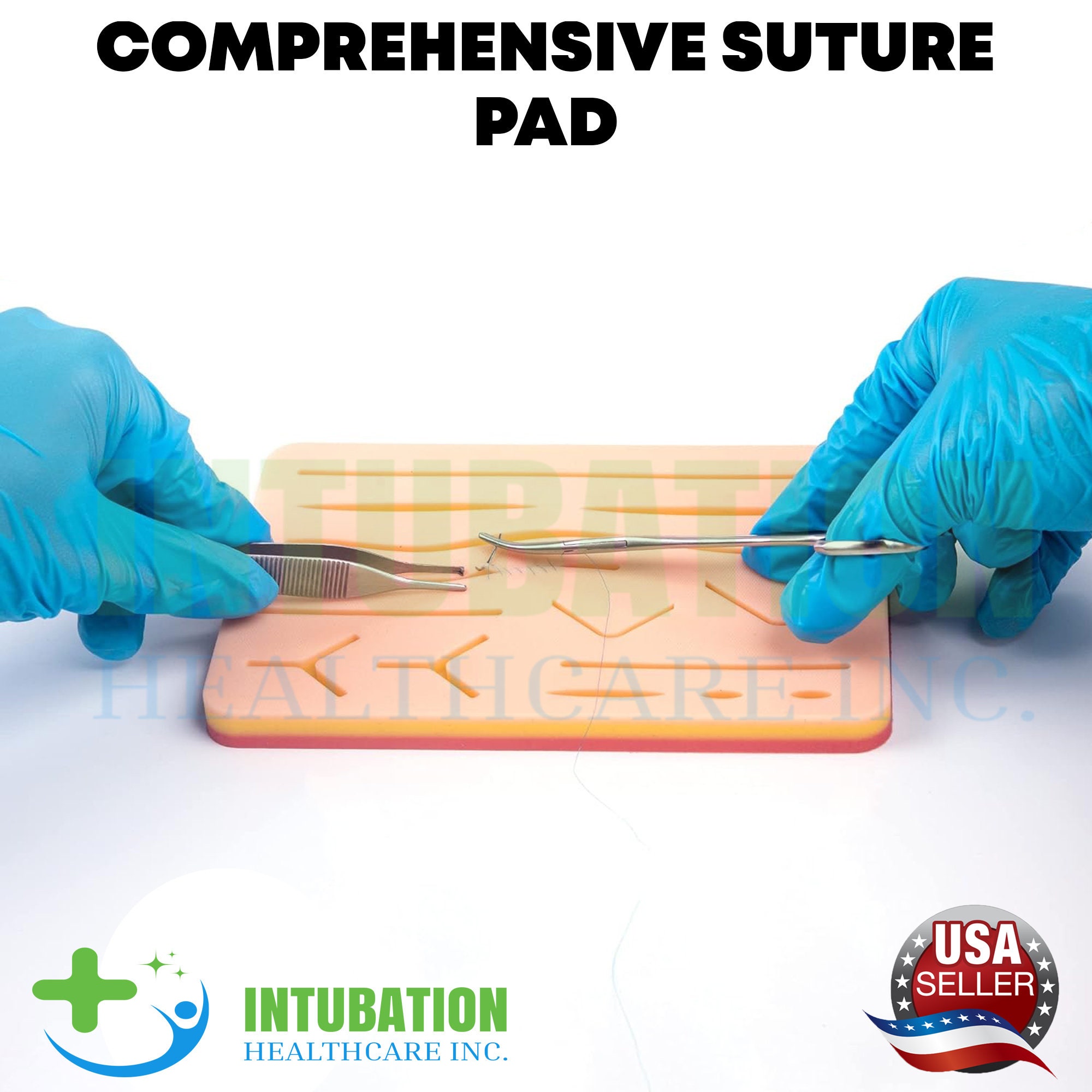 18 Pcs Suture Kit Complete Practice Sutures Kits Medical Veterinary ...