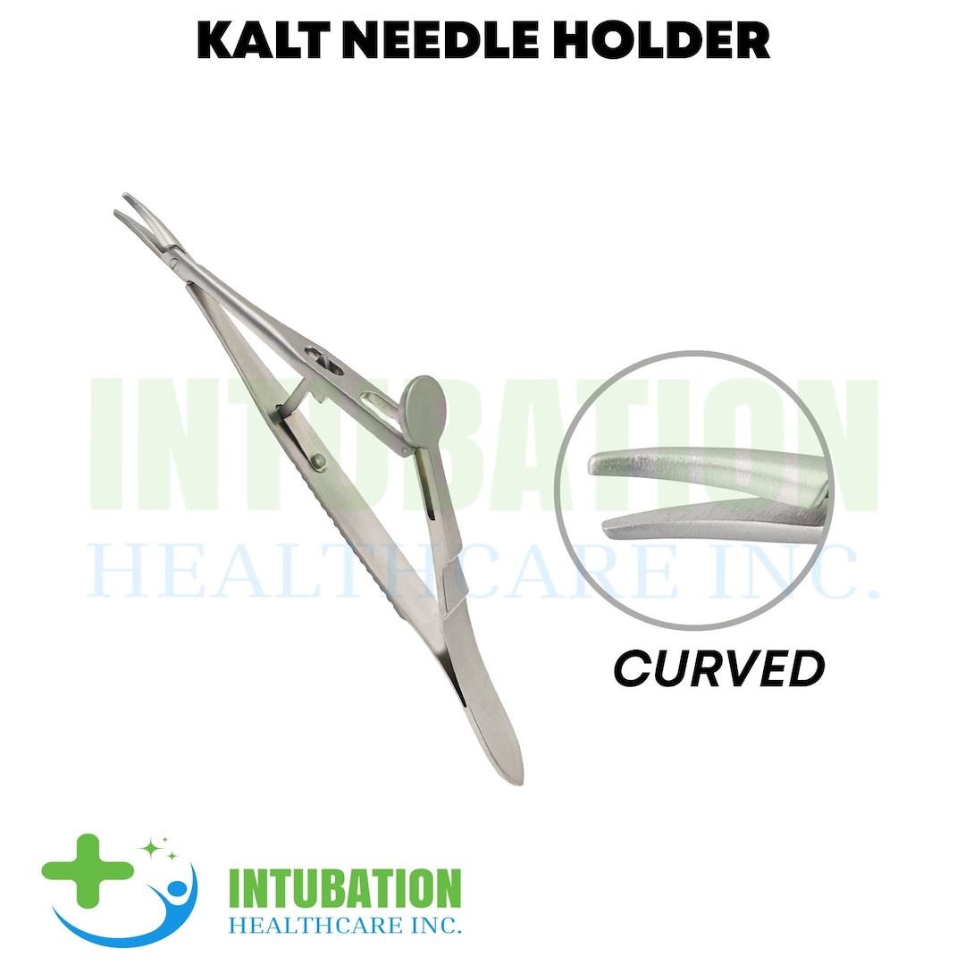 Kalt Needle Holder Curved Surgical Tool Eyelid Ophthalmic Eye Surgery Instruments Premium German ...