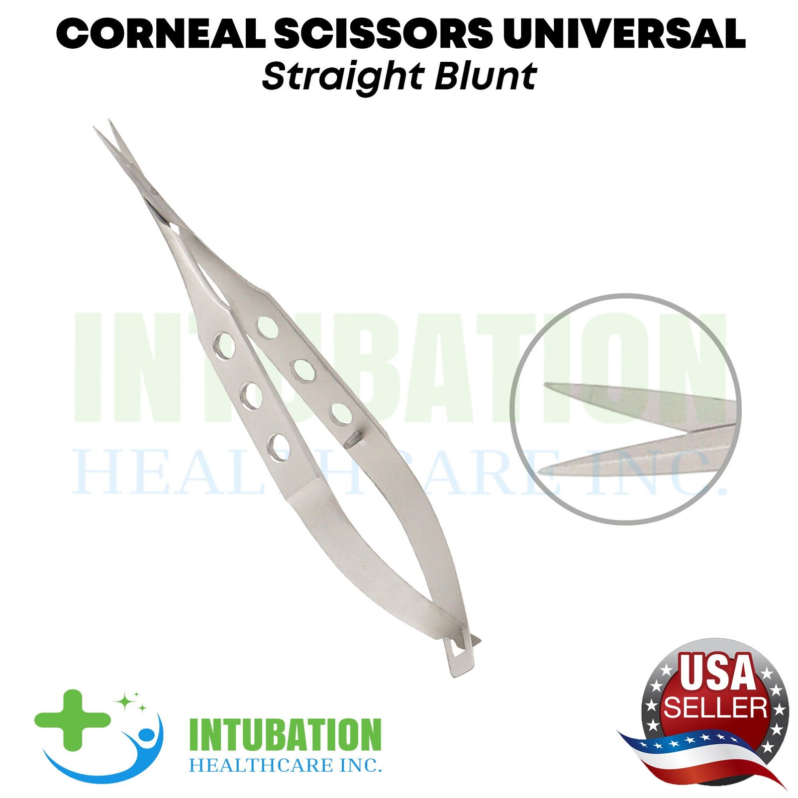 Corneal Scissors Universal Straight Blunt Blade Surgical Eye Tools ...
