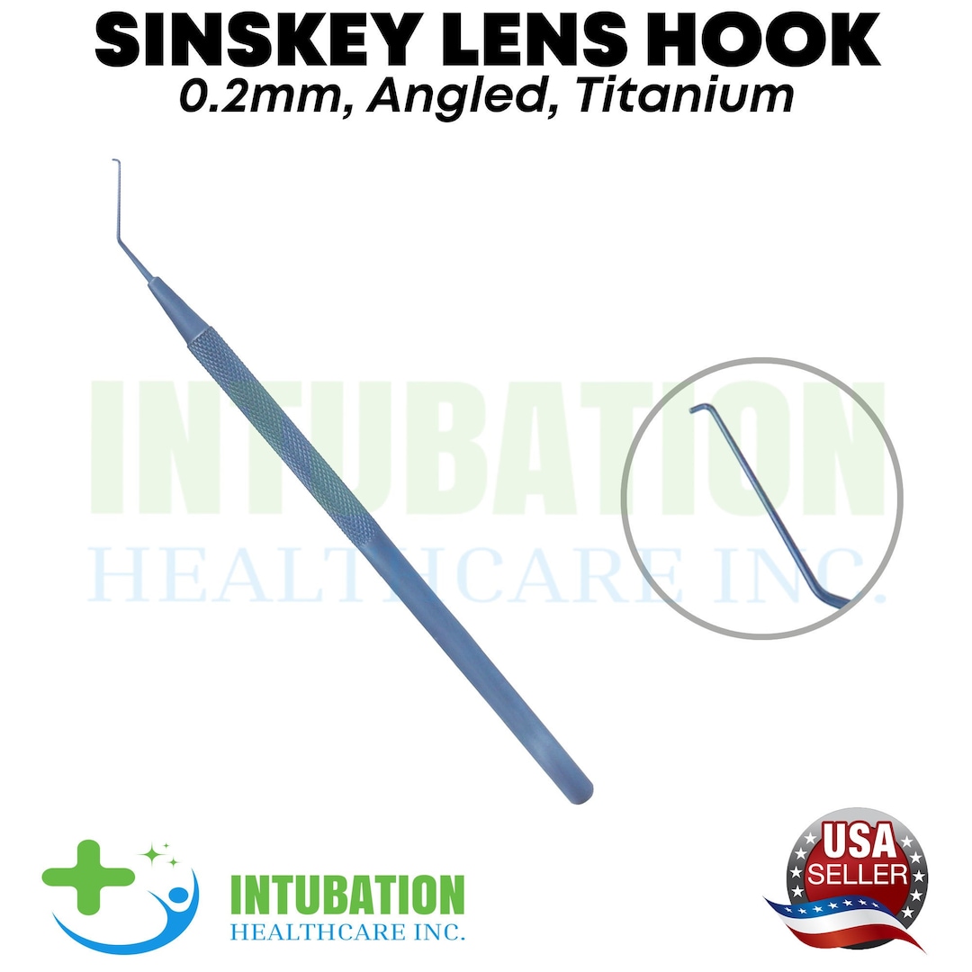 Sinskey Lens Manipulating Hook 0.2mm Titanium Angled Ophthalmic Eye ...