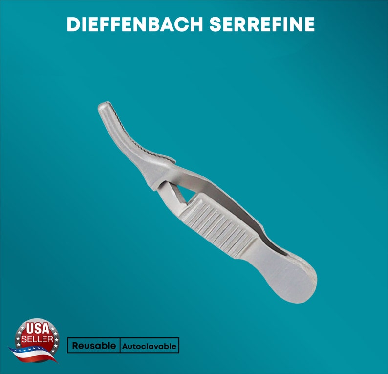 Dieffenbach Serrefine Curved Fine Serrated Premium German Grade Ophthalmic Eye Instruments ...