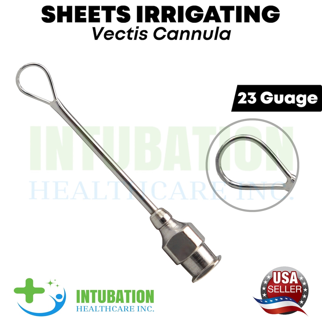 Irrigating Vectis Cannula 23ga Sheets Cannulas Surgical Eye Ophthalmic ...