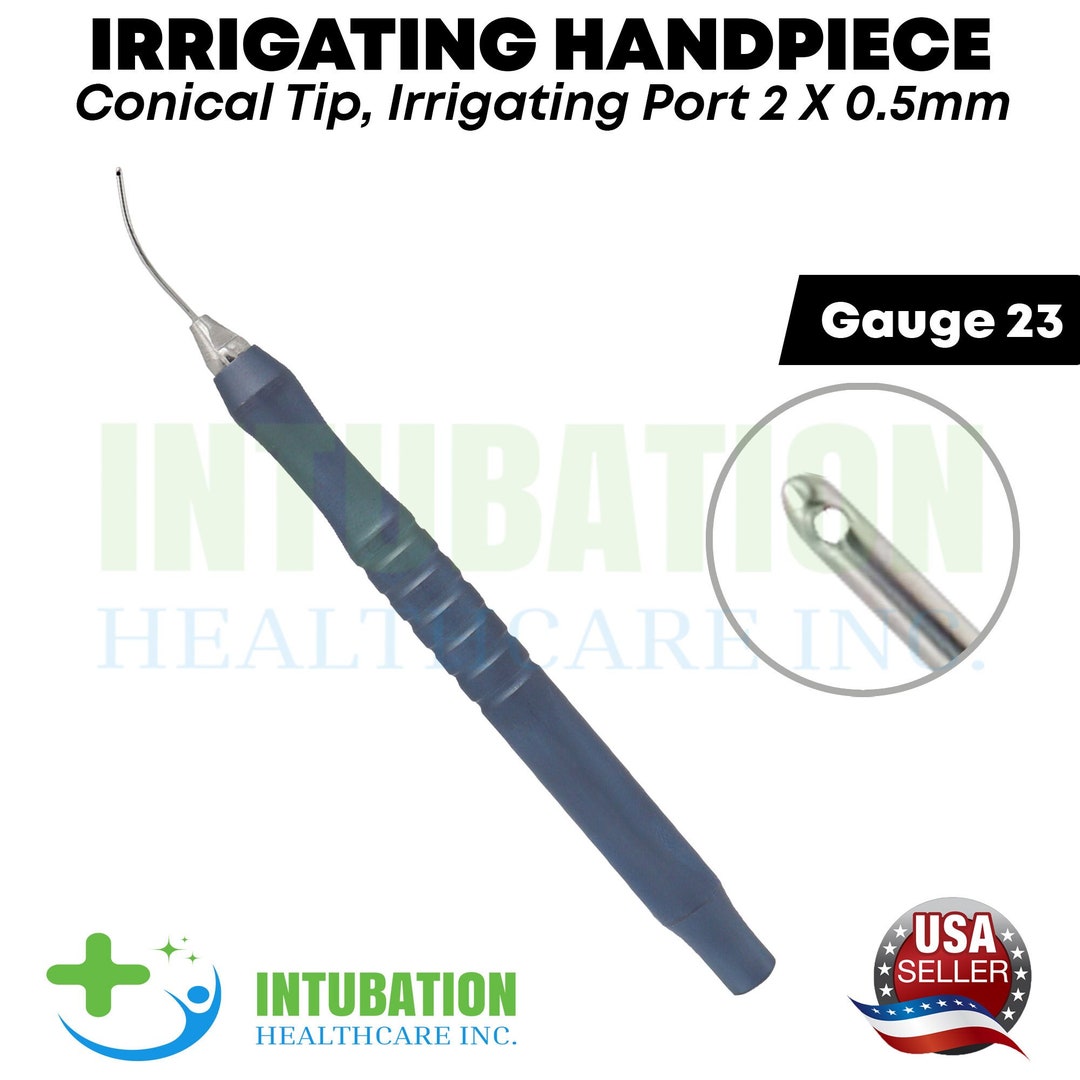 Irrigating Handpiece Conical 2x 0.5mm Irrigating Port 21g Aspirator Tip ...