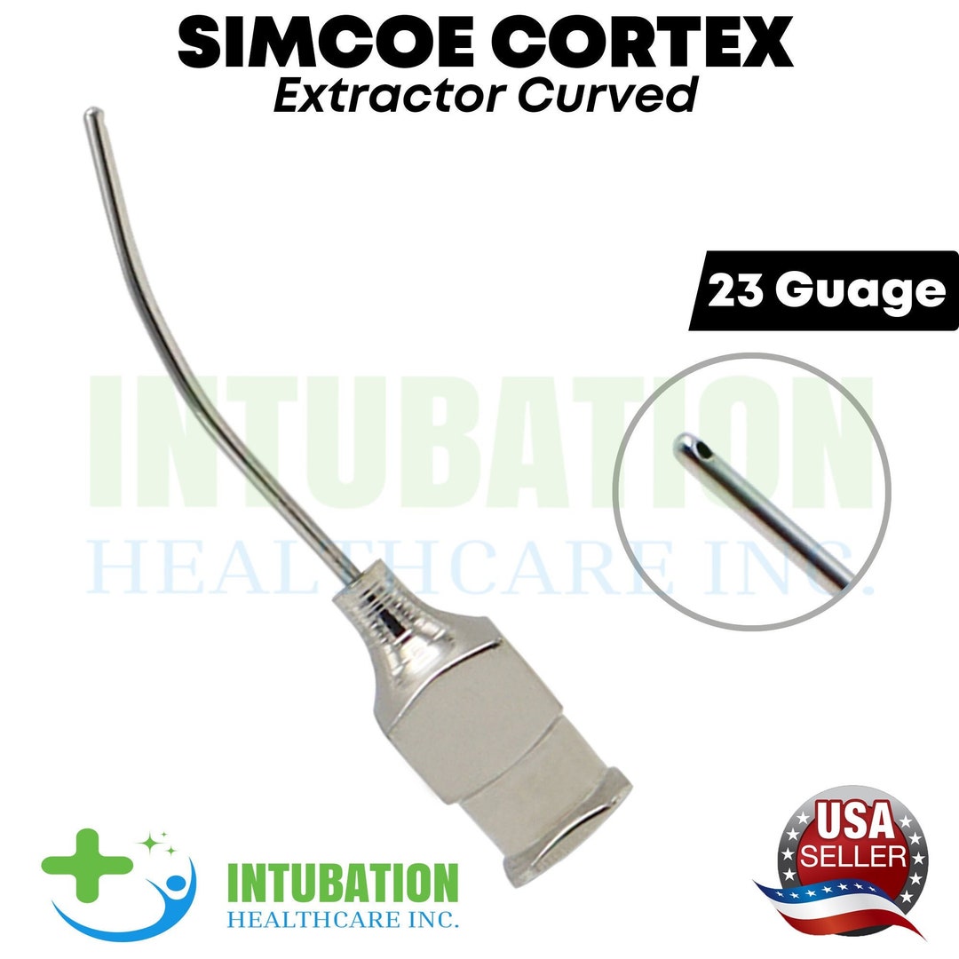 Aspirating Cannula Simcoe Cortex Extractor 0.3mm Tip Front Port 23 Ga ...