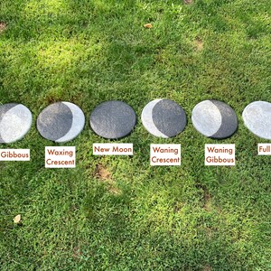Moon Phase Stepping Stone Set of 6 - Etsy