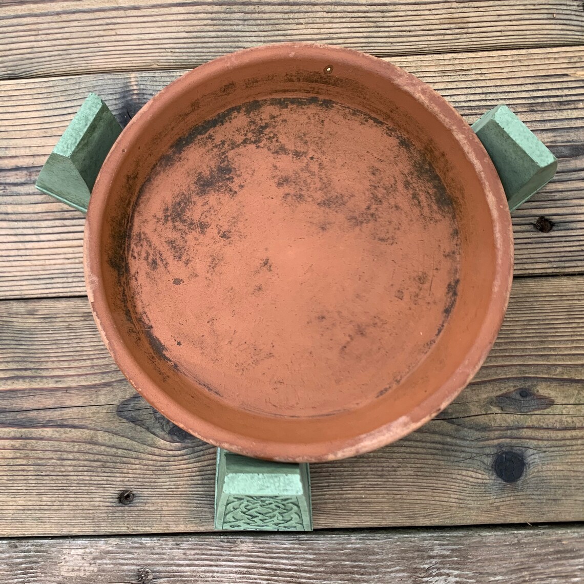 Celtic Knot Pot Feet in Moss green Set of Three - Etsy