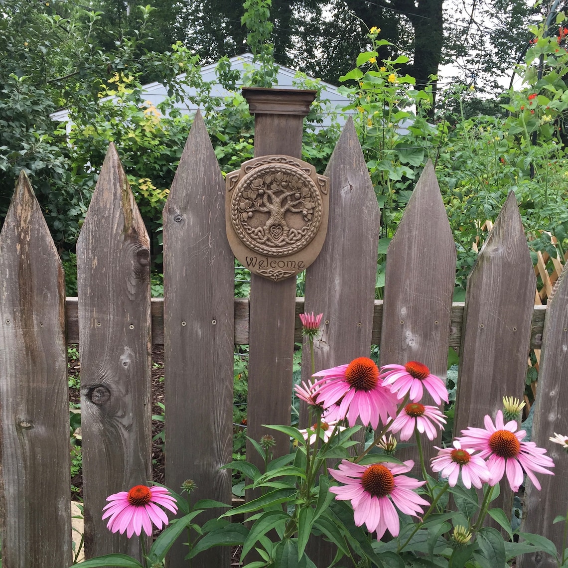 Tree of Life Welcome Plaque Garden Art in Concrete (brownstone) - Etsy