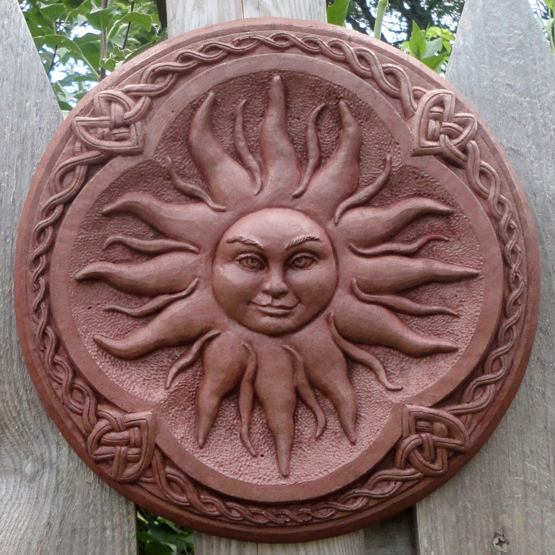 Celtic Sun Goddess Garden Art Sculpture Terracotta Concrete - Etsy