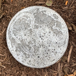 Cast Concrete Full Moon Stepping Stone Stepping Stone - Etsy