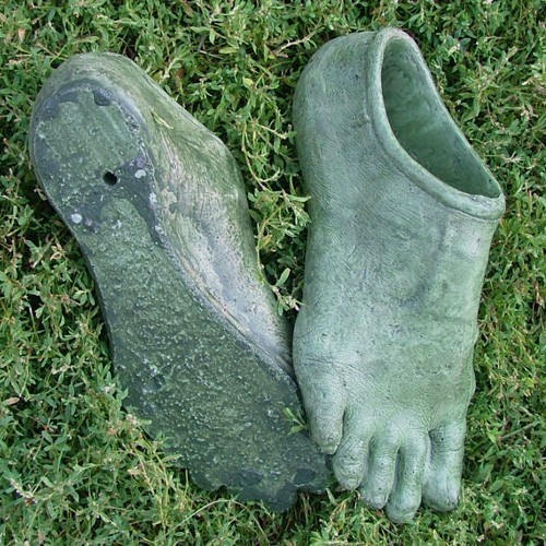 Concrete Planter Goddess Planter Feet (moss) Garden Art Sculpture - Etsy