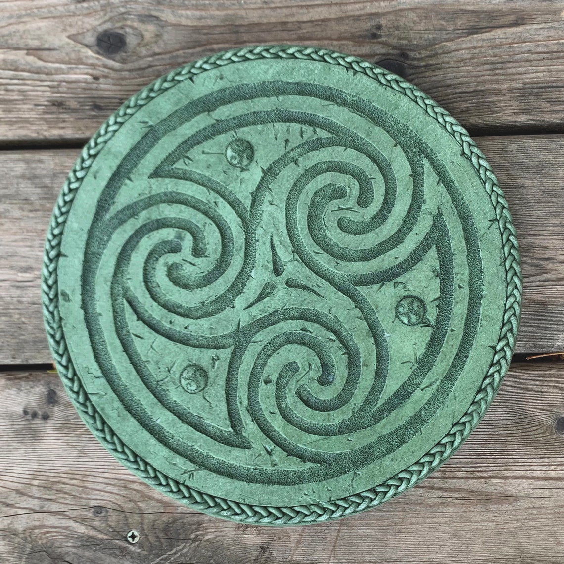 Stepping Stone 11.5 Triskele Trinity Concrete Stone - Etsy
