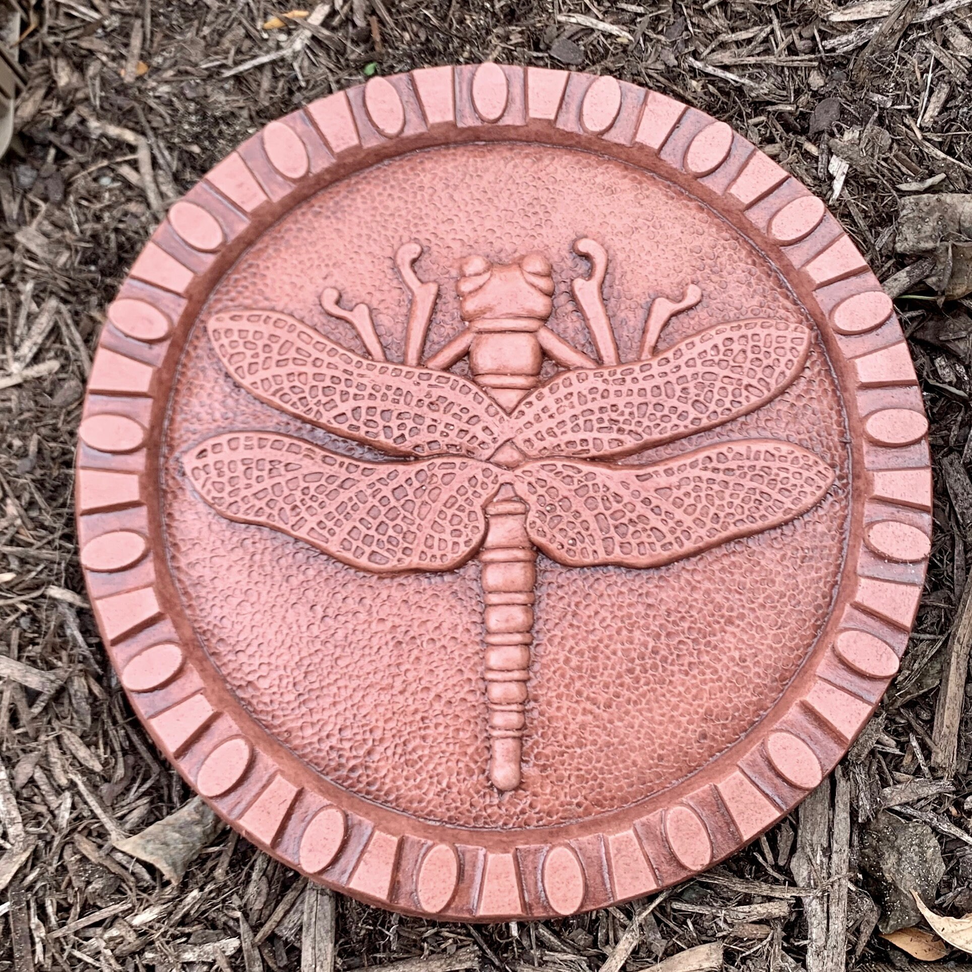 Cast Stone Dragonfly Stepping Stone terracotta and Garden | Etsy