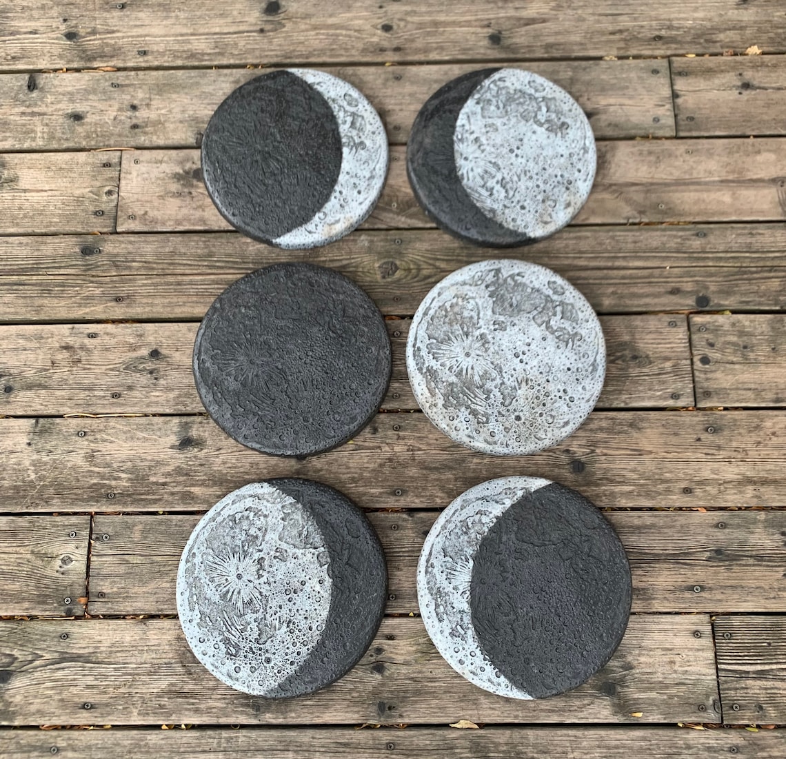 Moon Phase Stepping Stone Set of 6 - Etsy