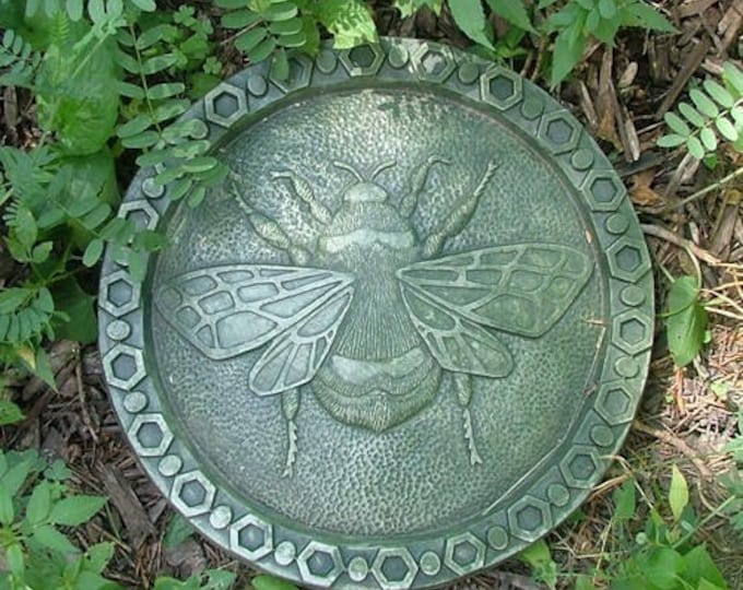 Concrete Bumble Bee Stepping Stone moss and Garden Art - Etsy