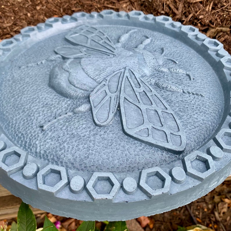 Cast Concrete Bumble Bee Stepping Stone bluestone and Garden - Etsy