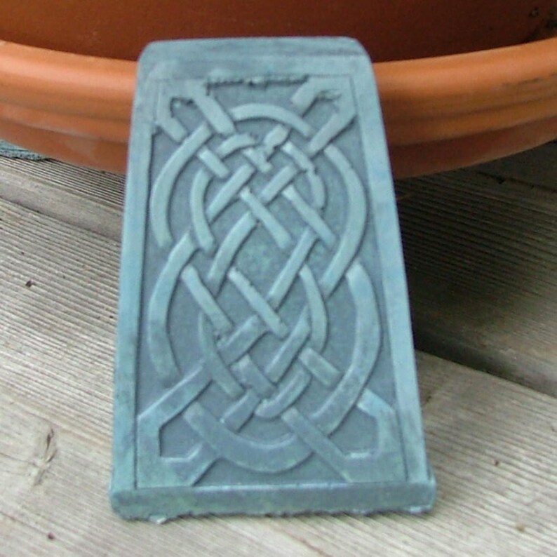 Celtic Knot Pot Feet (bluestone) Set of Three, Irish Home Decor, Garden ...