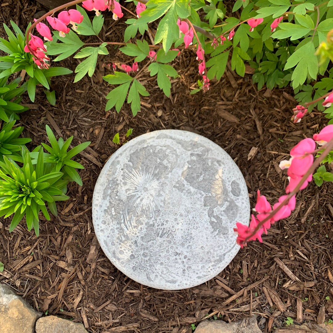 Concrete Stone Full Moon Stepping Stone Stepping Stone - Etsy