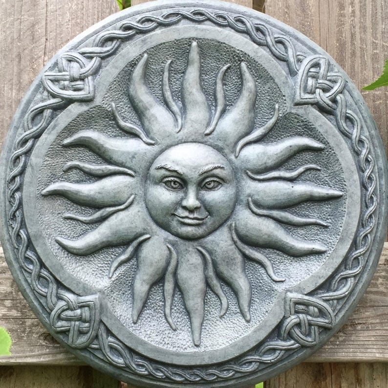 Celtic Sun Goddess Garden Art Sculpture bluestone Concrete - Etsy