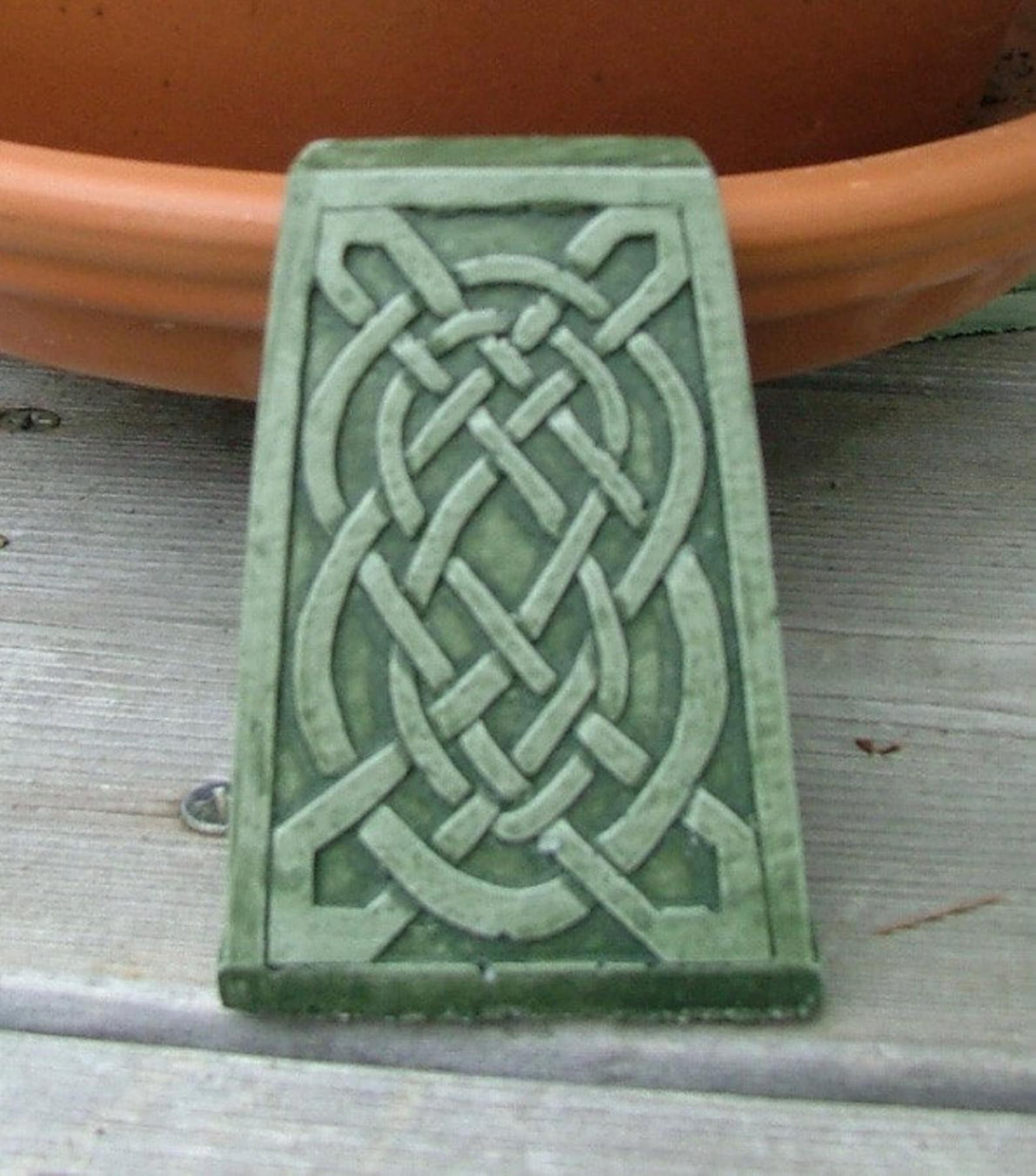Celtic Knot Pot Feet in Moss green Set of Three - Etsy