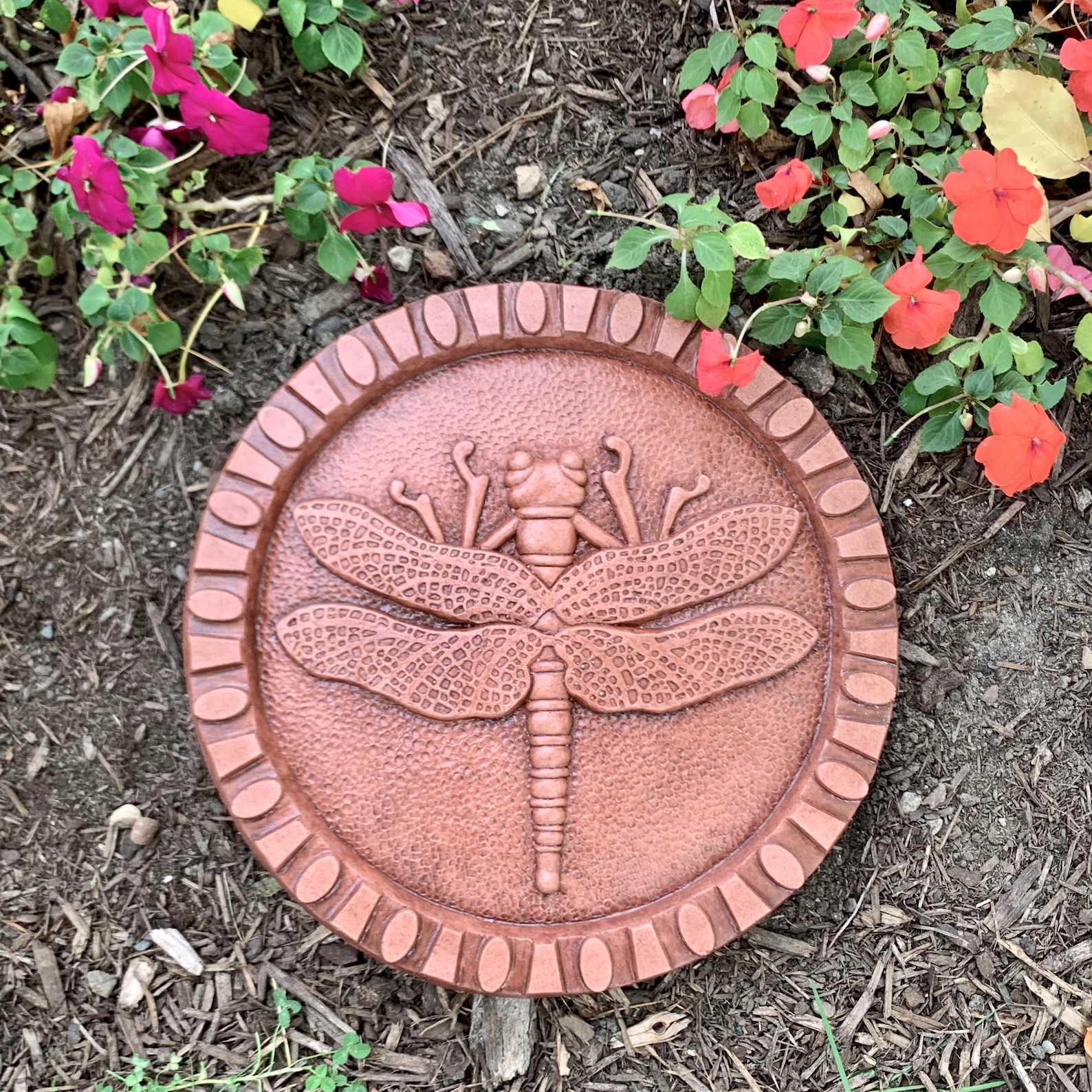 Cast Stone Dragonfly Stepping Stone (terracotta) and Garden Plaque - Etsy