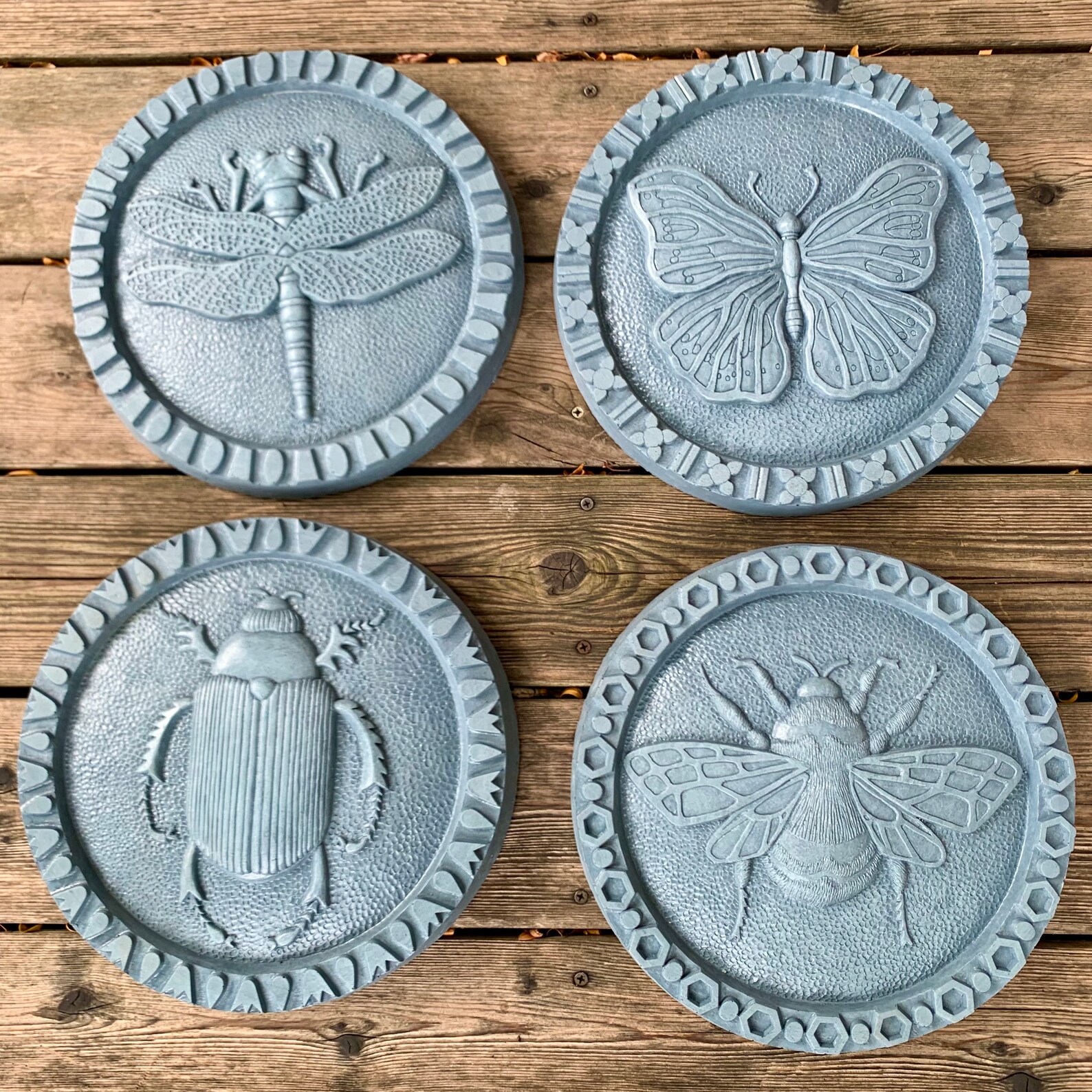 Cast Concrete Bumble Bee Stepping Stone bluestone and Garden - Etsy