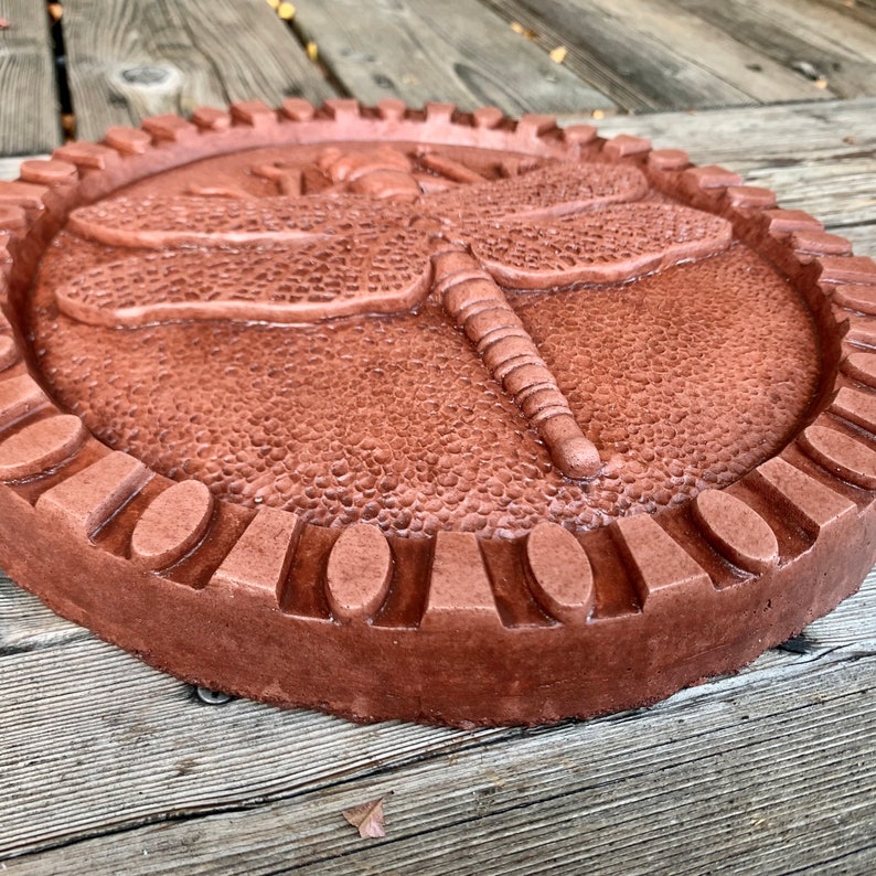 Cast Stone Dragonfly Stepping Stone (terracotta) and Garden Plaque - Etsy