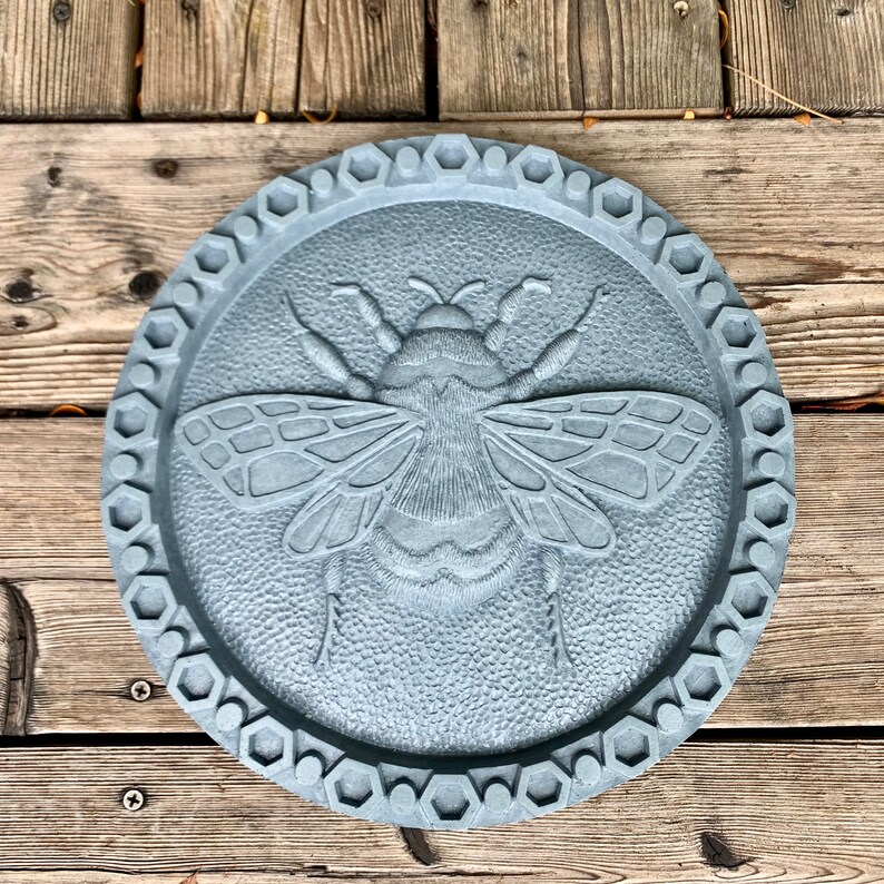 Cast Concrete Bumble Bee Stepping Stone bluestone and Garden - Etsy