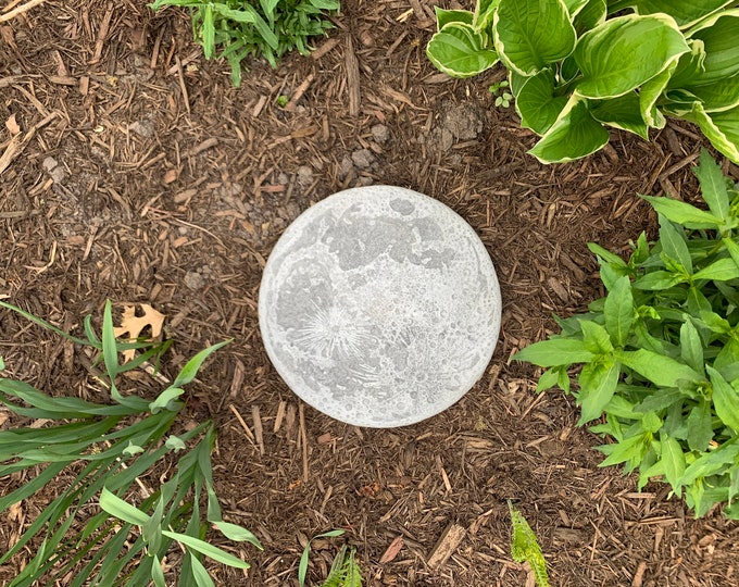 Cast Stone Full Moon Stepping Stone Stepping Stone - Etsy