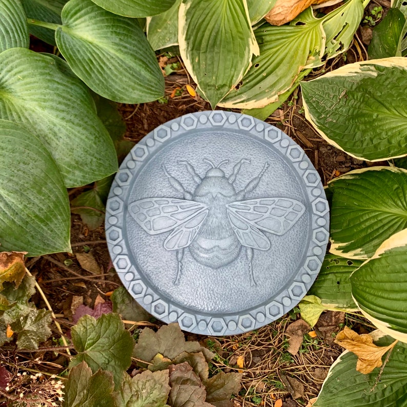 Cast Concrete Bumble Bee Stepping Stone bluestone and Garden - Etsy