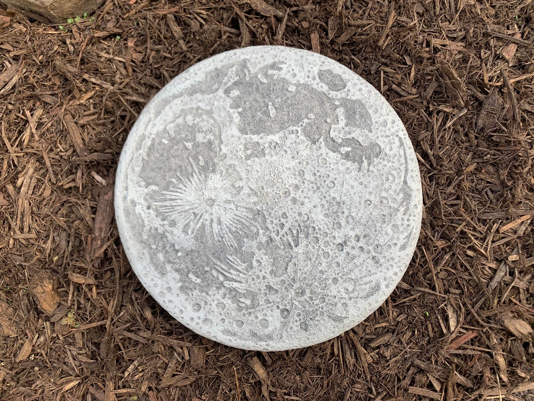 Cast Concrete Full Moon Stepping Stone Stepping Stone - Etsy