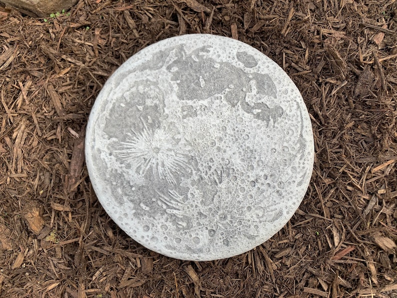 Cast Concrete Full Moon Stepping Stone Stepping Stone - Etsy