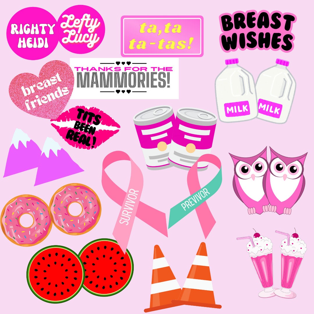 Breast Cancer Party Props (digital Download) Mastectomy, Survivor ...