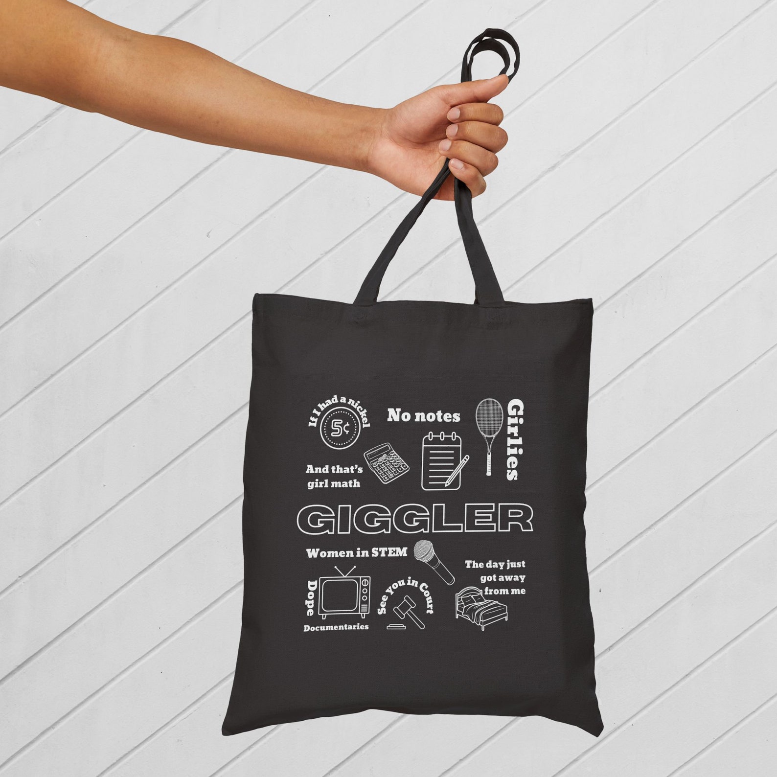 Giggly Squad Fan Tote Bag Giggler Gift Hannah Berner Paige Desorbo Bag ...