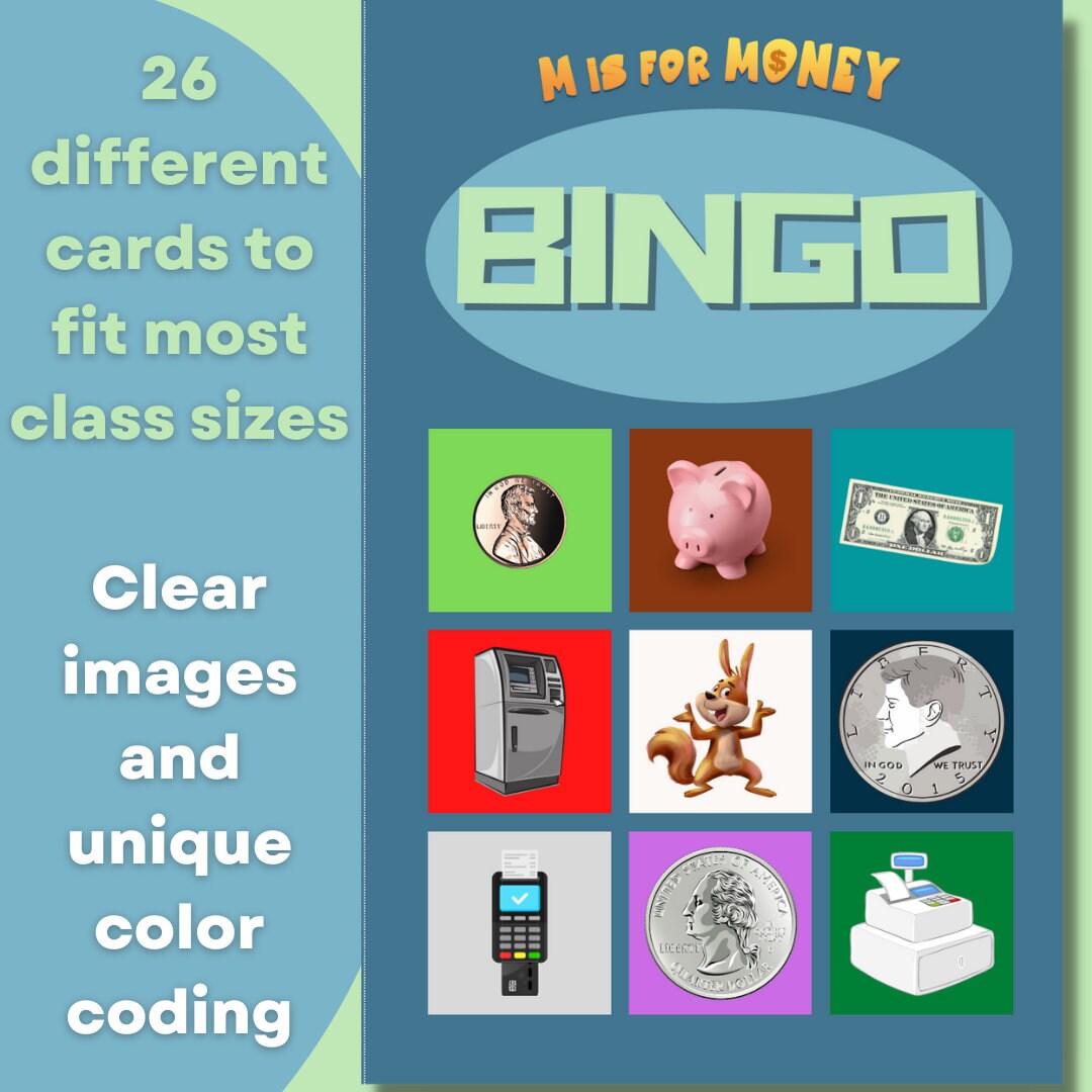 Kids Money Bingo Game | Financial Education for Kids | Financial ...