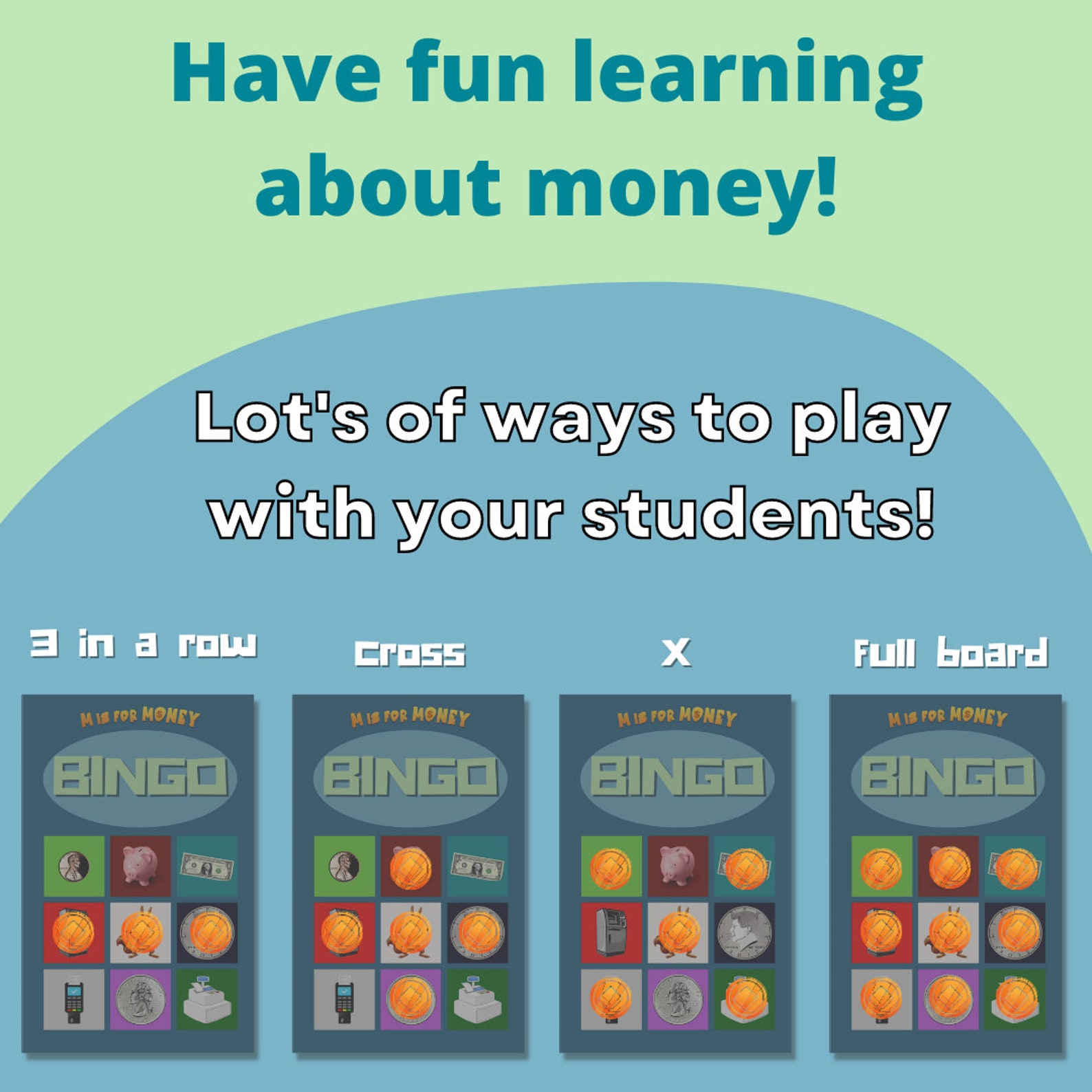 Kids Money Bingo Game | Financial Education for Kids | Financial ...